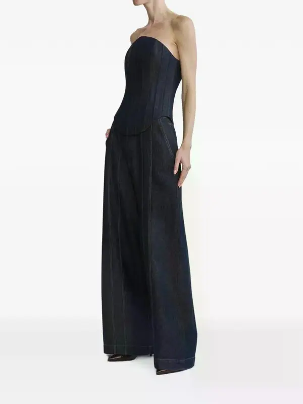 DL1961 Becca Seam-detail Wide-leg Jeans