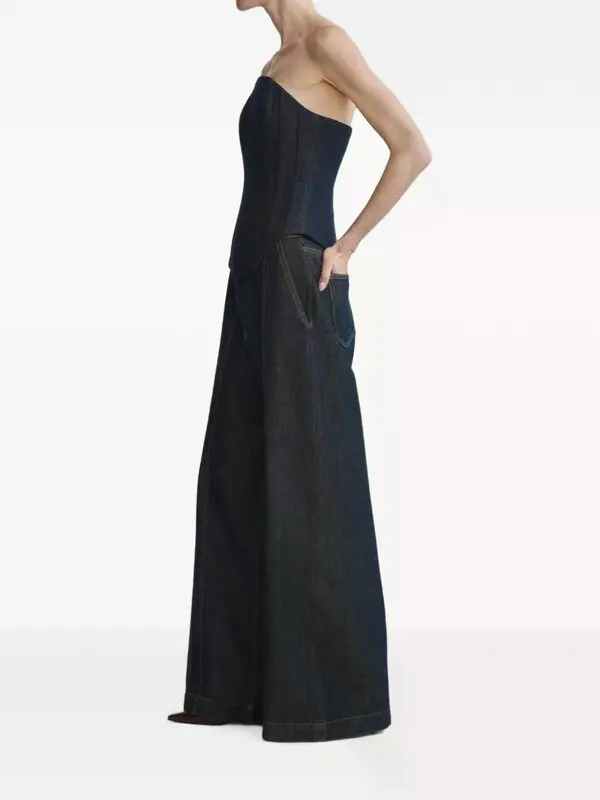 DL1961 Becca Seam-detail Wide-leg Jeans