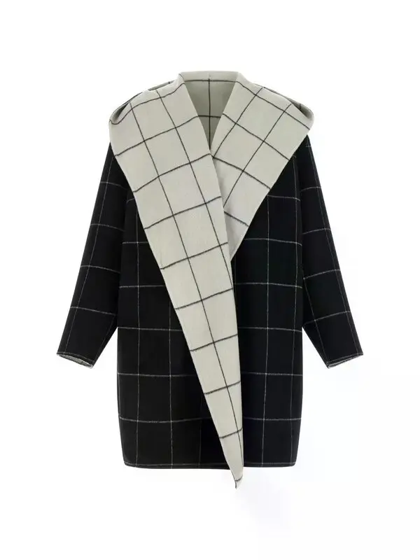 TOTEME Reversible Windowpane-check Coat - Neutrals