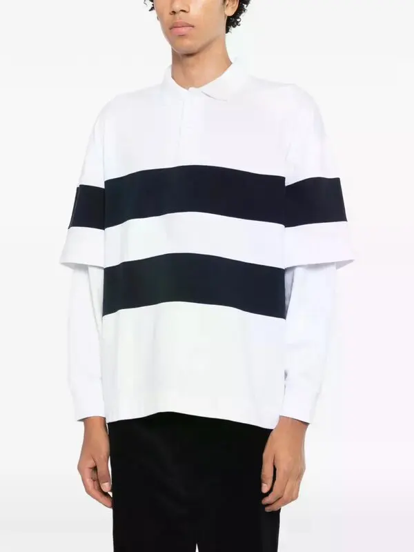 DARKPARK Layered Striped Polo Shirt
