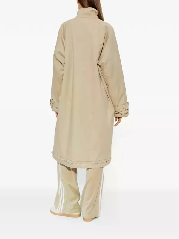 Adidas Ruffled Trim Logo Coat