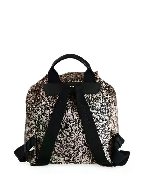 Borbonese B-club Op-print Leather-trim Backpack