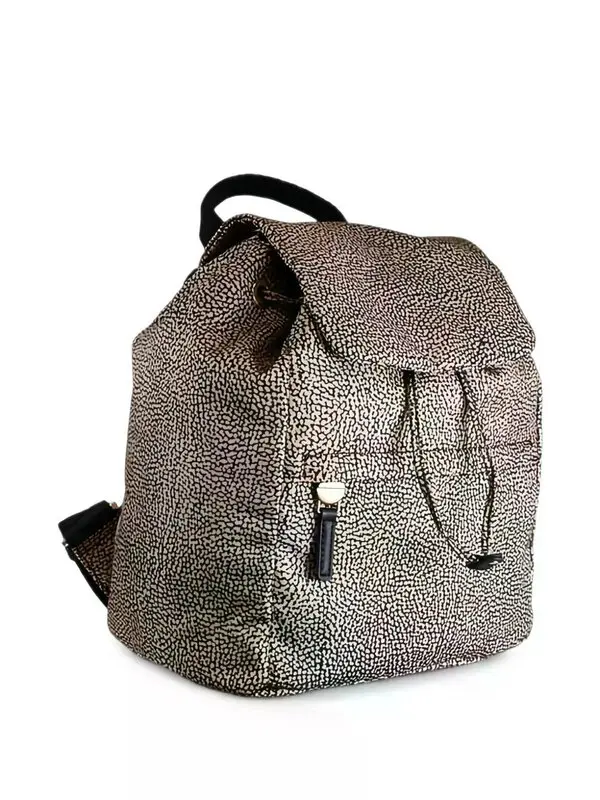 Borbonese B-club Op-print Leather-trim Backpack