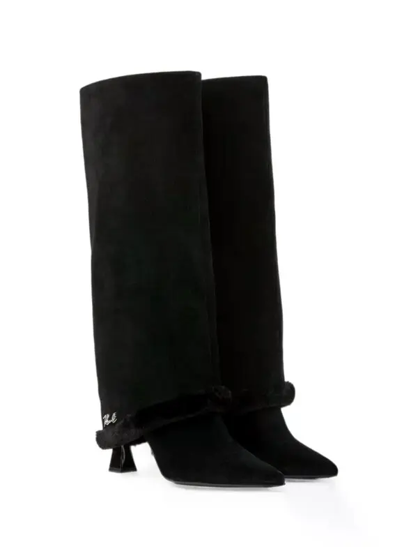 Karl Lagerfeld Debutante Fold-down High-leg Boots