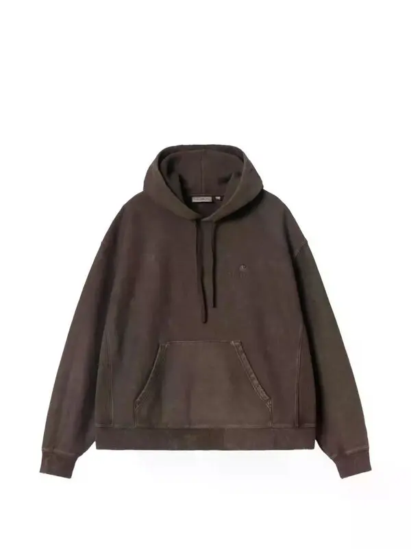 Carhartt Work In Progress Lambert Logo-embroidered Hoodie - Brown