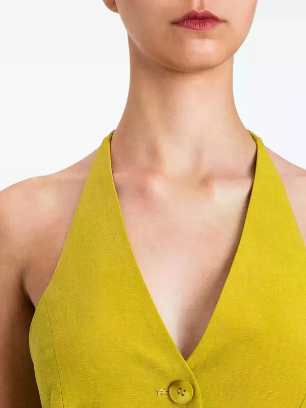 TWINSET Linen-blend Halter Waistcoat