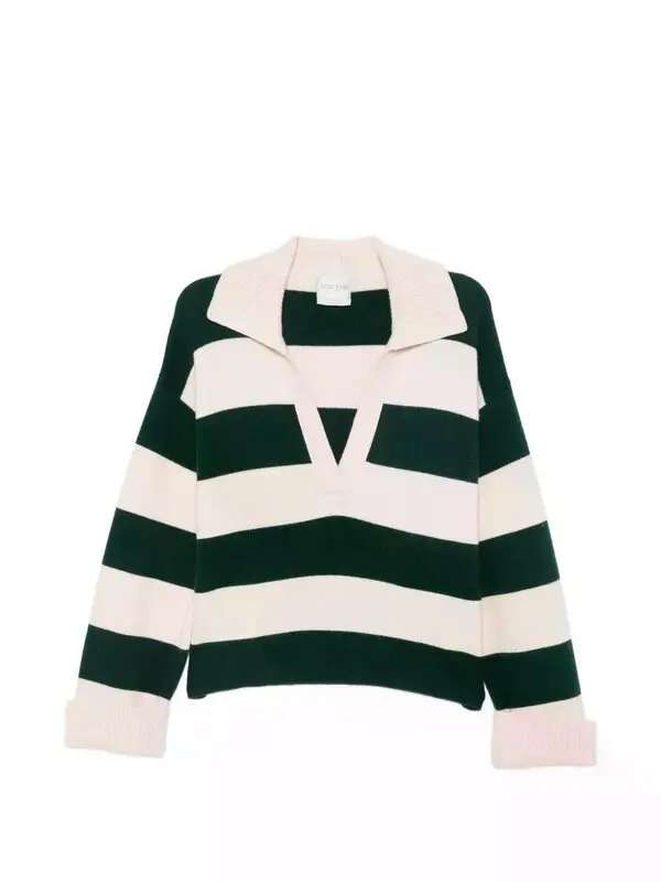 FORTE_FORTE Striped Sweater - Green