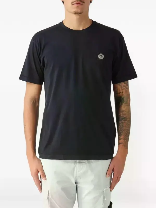 Stone Island 2100027 60/2 Cotton-jersey Slim-fit T-shirt With Compass Patch