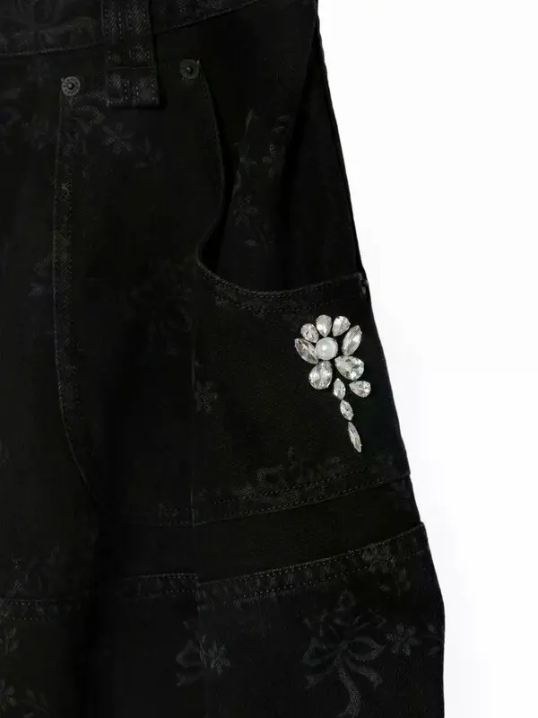 Simone Rocha Bow-print Midi Skirt