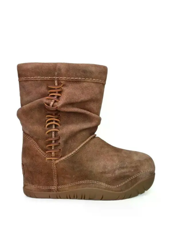 UGG Bucked Lace-up Slouchy Boots - Brown