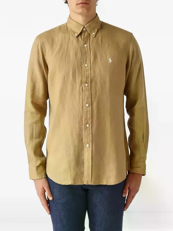 Polo Ralph Lauren Custom-fit Linen Shirt - Neutrals