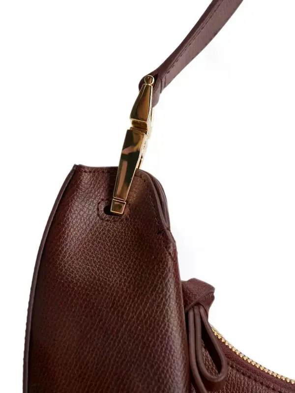 Emporio Armani 1981 Pebbled-texture Crescent Shoulder Bag
