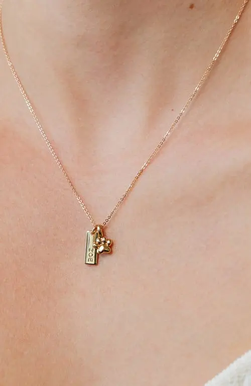 MADE BY MARY Paw Print Charm Necklace - Silver