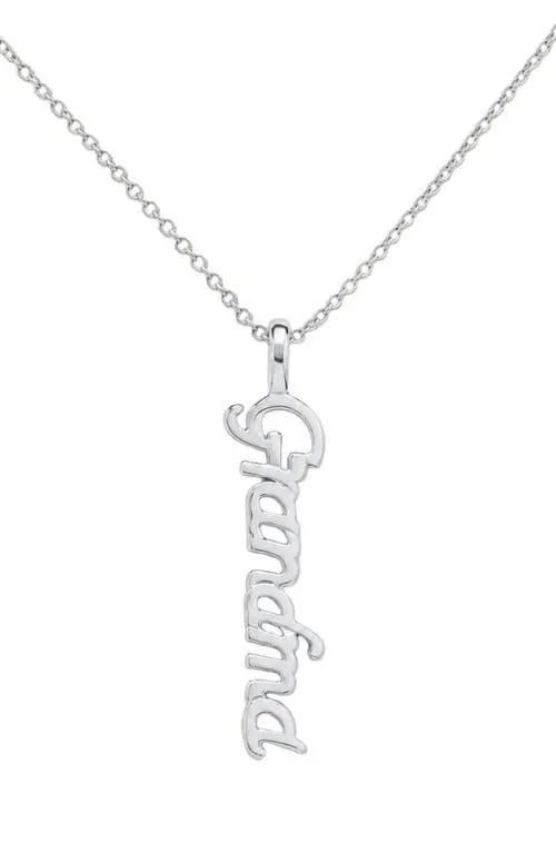 MADE BY MARY Grandma Charm Necklace In Or Sterling - Silver
