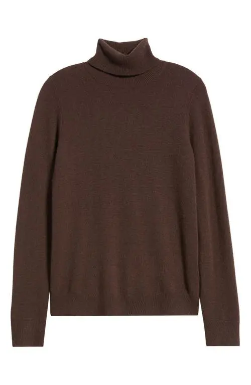Nordstrom Classic Cashmere Turtleneck Sweater - Brown Mole