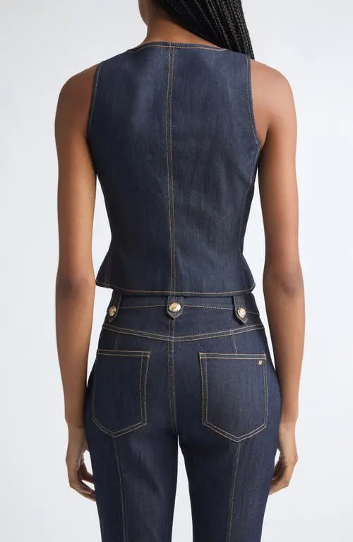 Cinq À Sept Denim Shell With Decorative Buttons