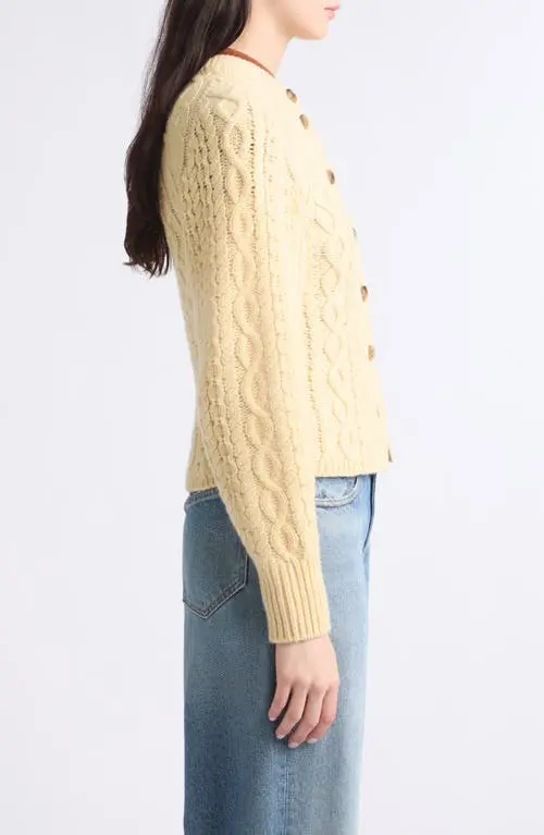 Guest In Residence Cable Sculpted Cardigan