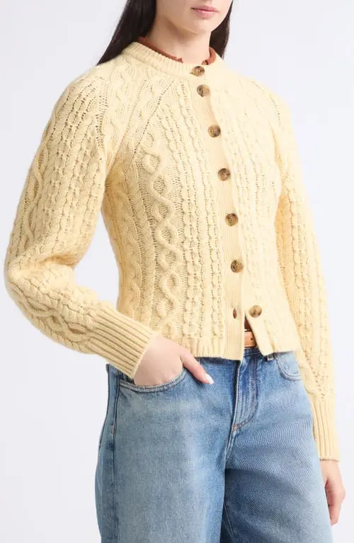 Guest In Residence Cable Sculpted Cardigan