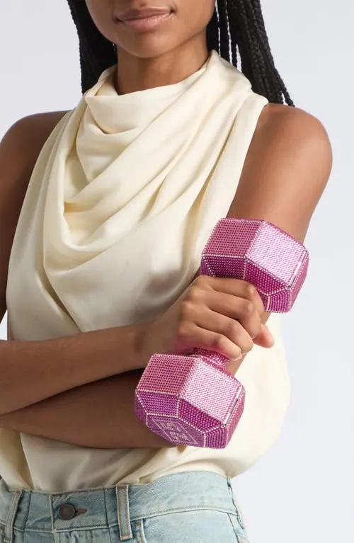 Judith Leiber Embellished Dumbbell Clutch