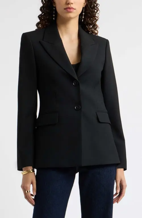 Nordstrom Astrid Sculpted Two-button Blazer - Black