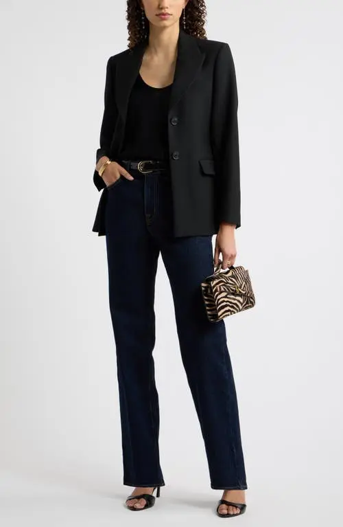 Nordstrom Astrid Sculpted Two-button Blazer - Black