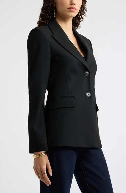 Nordstrom Astrid Sculpted Two-button Blazer - Black