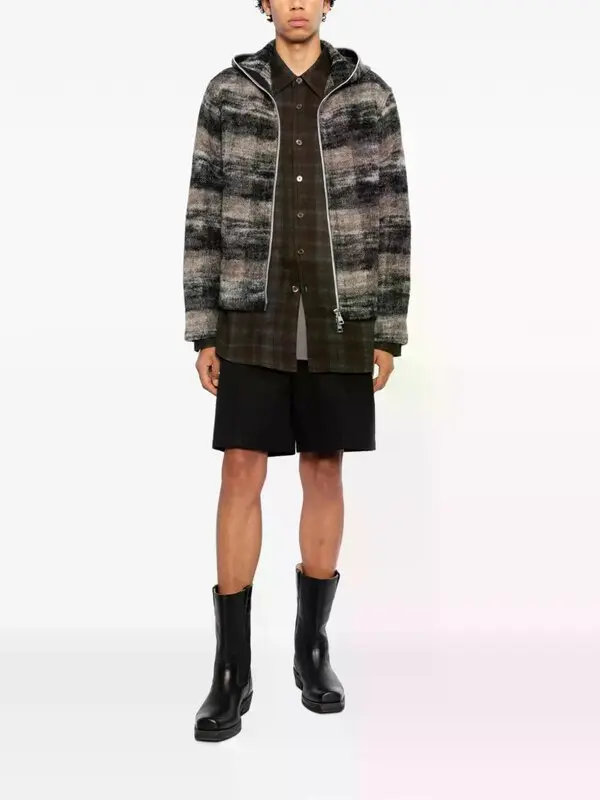 Our Legacy Check-pattern Zip-up Hoodie