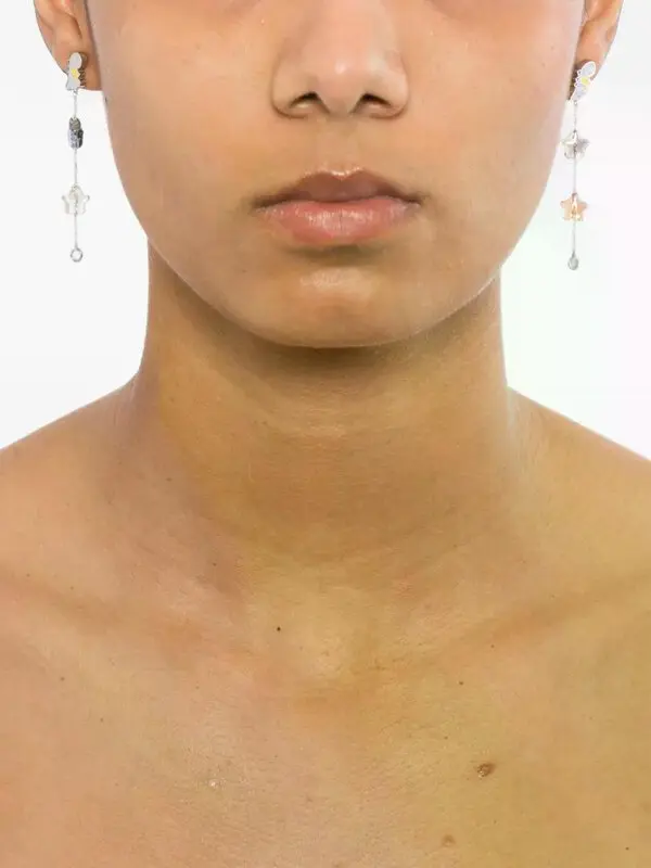 AGNES B. Dino Charm Chain Drop Earrings