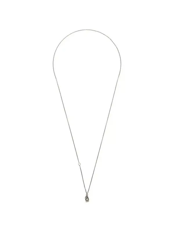 Werkstatt:München Polished Chain Necklace With Engraved Logo Tags - Silver