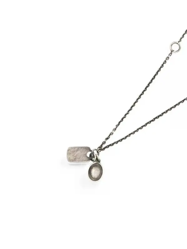 Werkstatt:München Polished Chain Necklace With Engraved Logo Tags