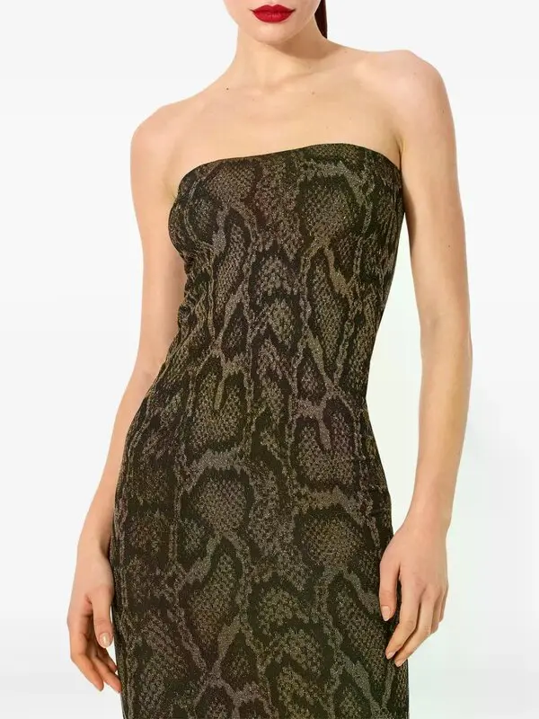 Wolford Python-print Shimmering Midi Dress