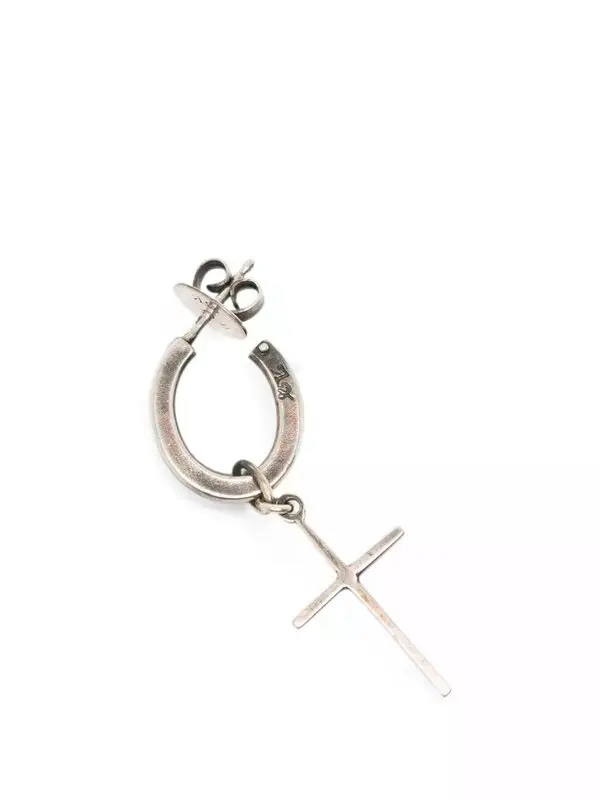 Werkstatt:München Cross Pendant Hoop Earrings