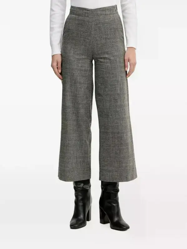 BENETTON Plaid Trousers - Grey