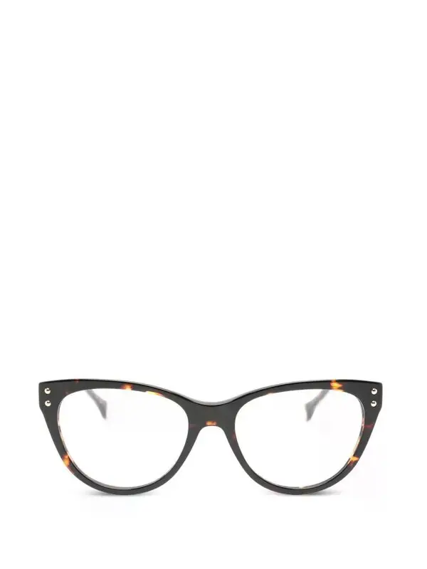 Carolina Herrera Tortoiseshell-effect Cat-eye Frame Glasses