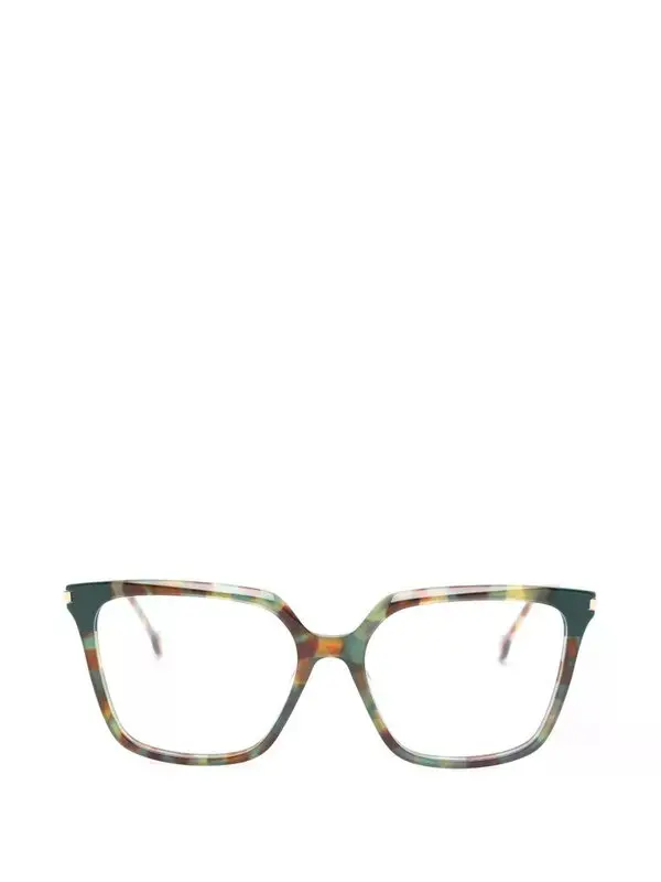 Carolina Herrera Tortoiseshell-effect Square-frame Glasses - Gold
