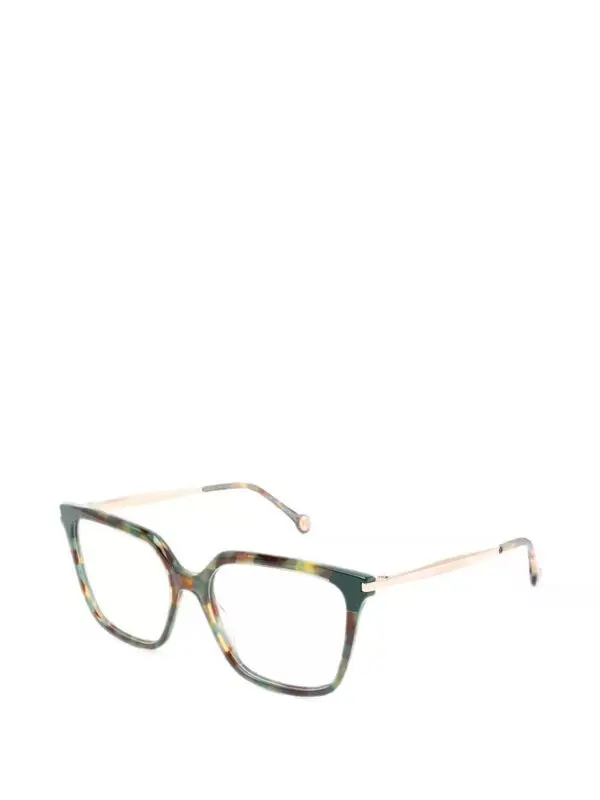 Carolina Herrera Tortoiseshell-effect Square-frame Glasses
