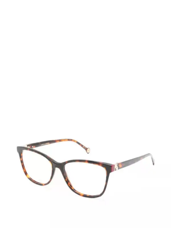 Carolina Herrera Tortoiseshell-effect Cat-eye Glasses