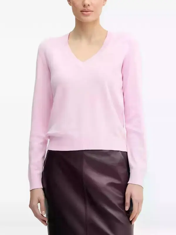 BENETTON V-neck Ribbed Knitwear