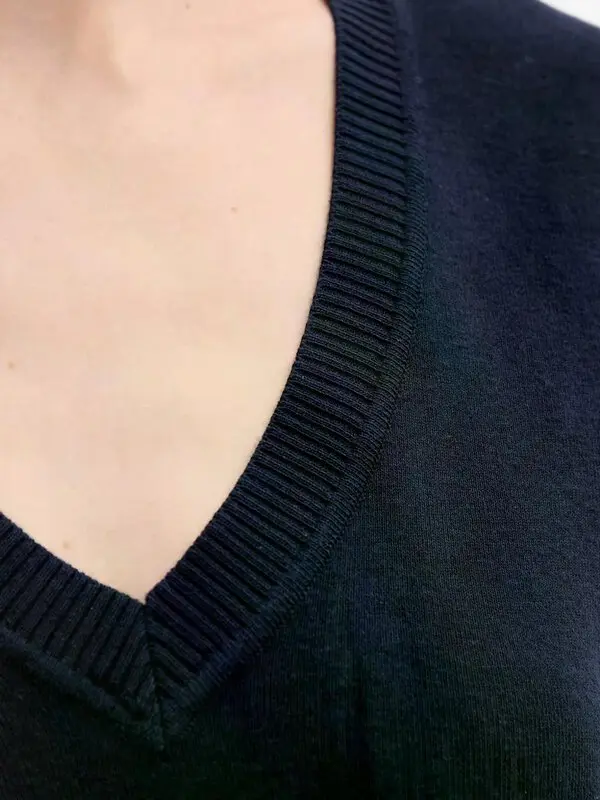 BENETTON V-neck Ribbed Sweater