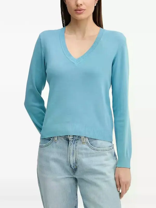 BENETTON V-neck Sweater - Blue