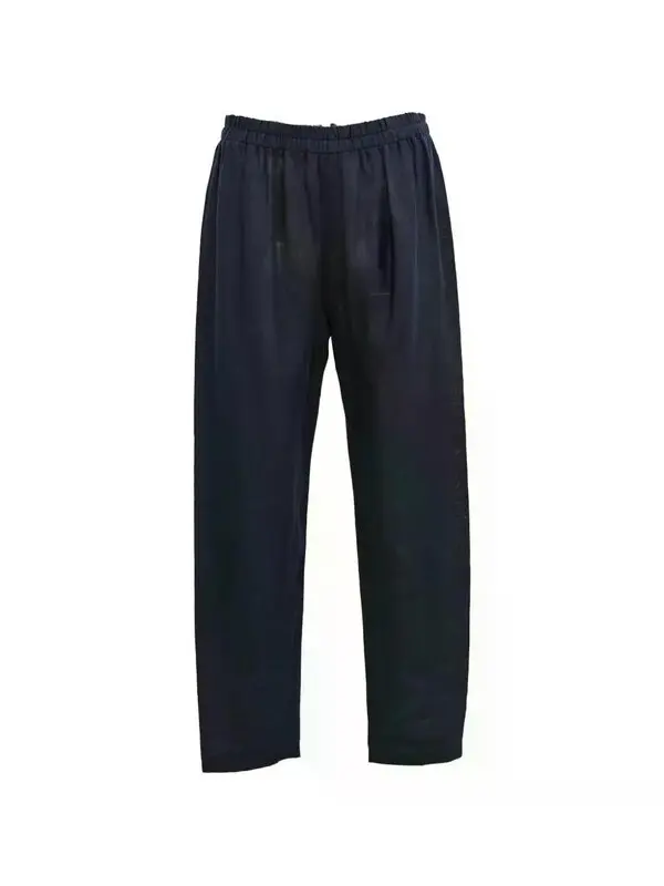 MANSUR GAVRIEL Navy Linen Drawstring Trousers - Blue