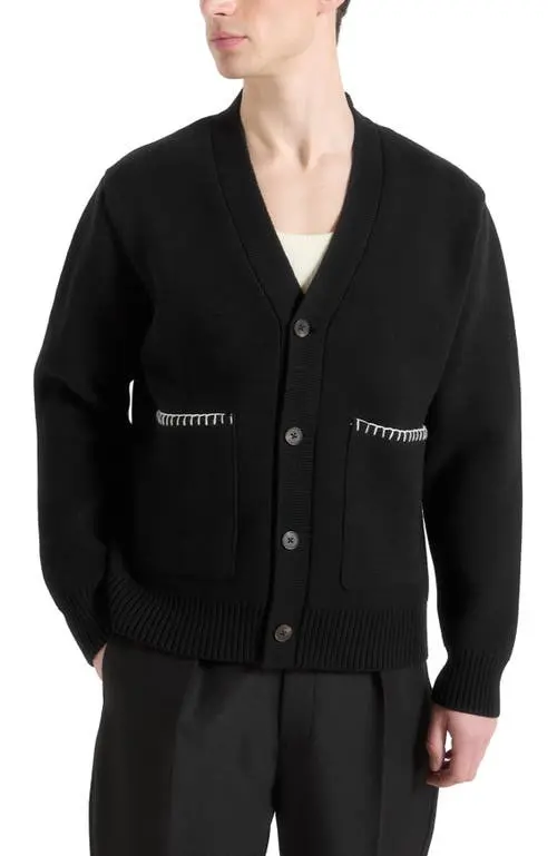 Manière De Voir Gilbert Whipstitch Combed Cotton Cardigan