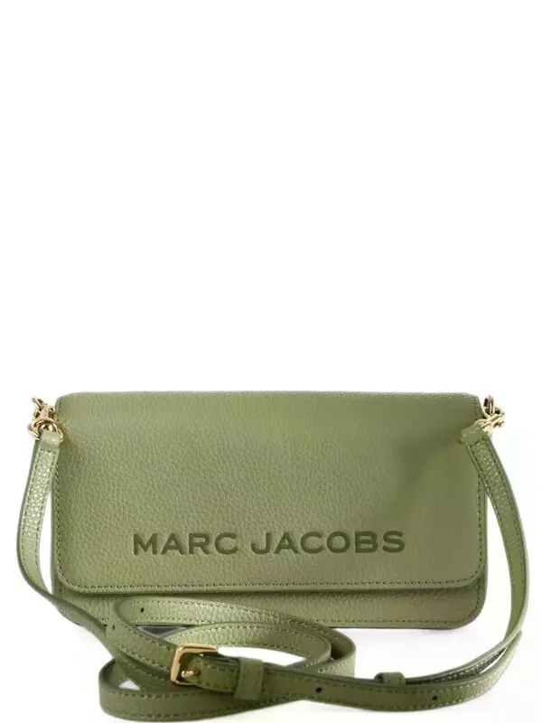 Marc Jacobs Logo-detail Leather Wallet On Chain - Green