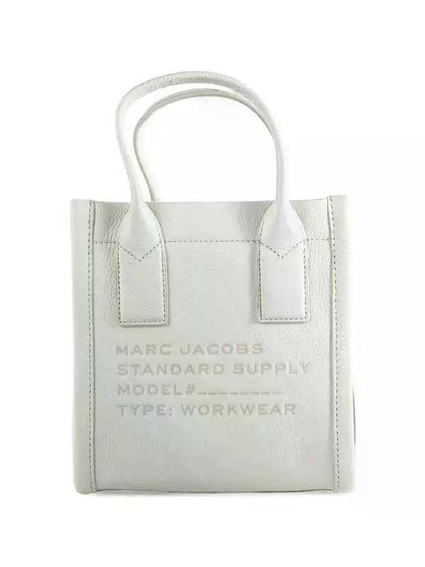 Marc Jacobs Logo-embossed Leather Tote Bag - White