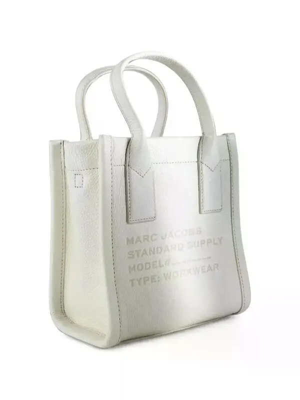 Marc Jacobs Logo-embossed Leather Tote Bag - White