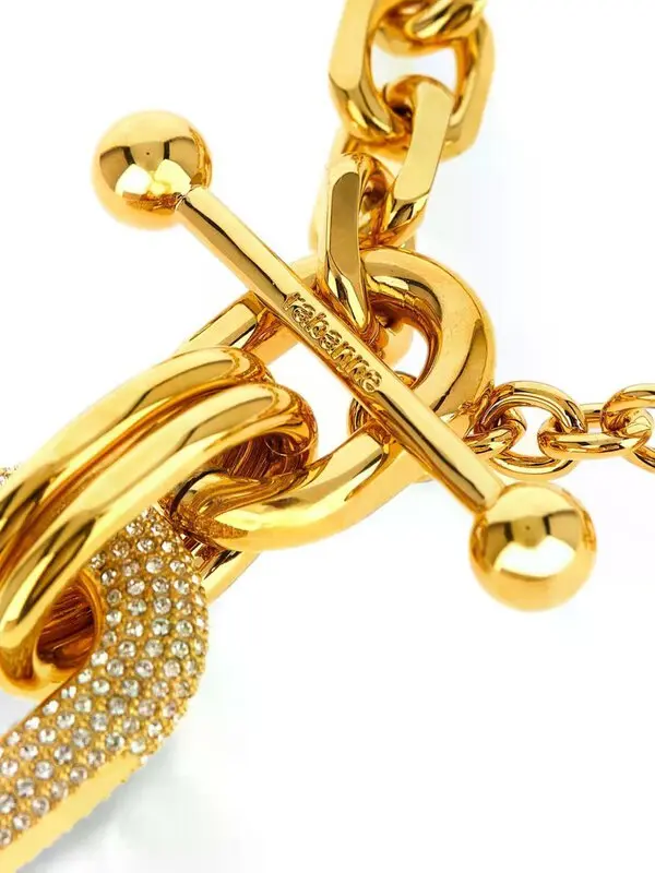 Rabanne Crystal-pendant Chunky-link Necklace