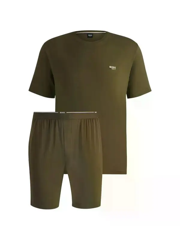 BOSS Logo-print Pajamas - Green