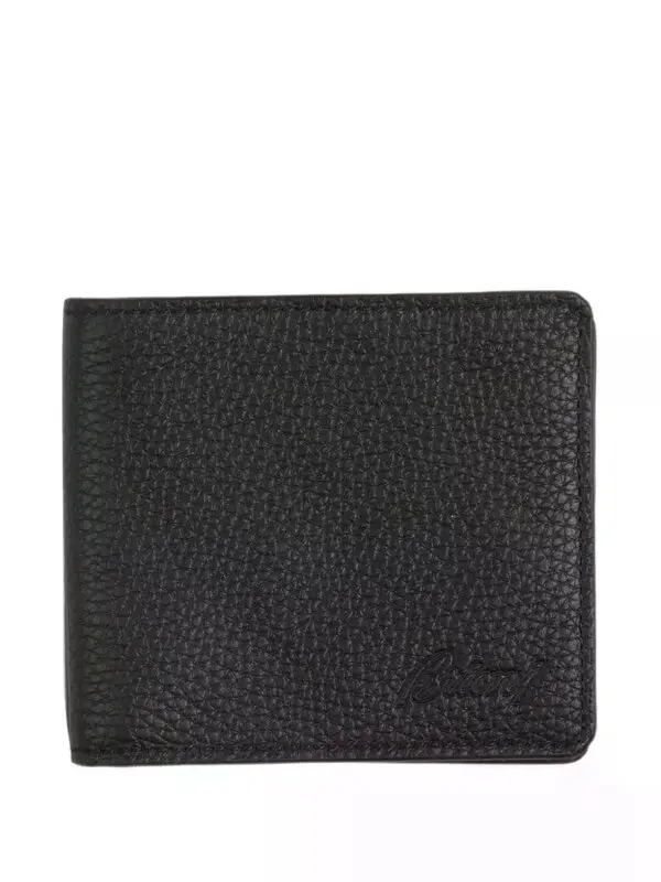 Brioni Deerskin-print Leather Wallet - Black