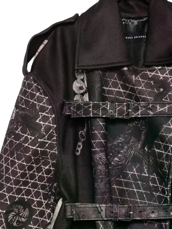 BARBARA BOLOGNA Graphic-print Buckled Jacket - Black