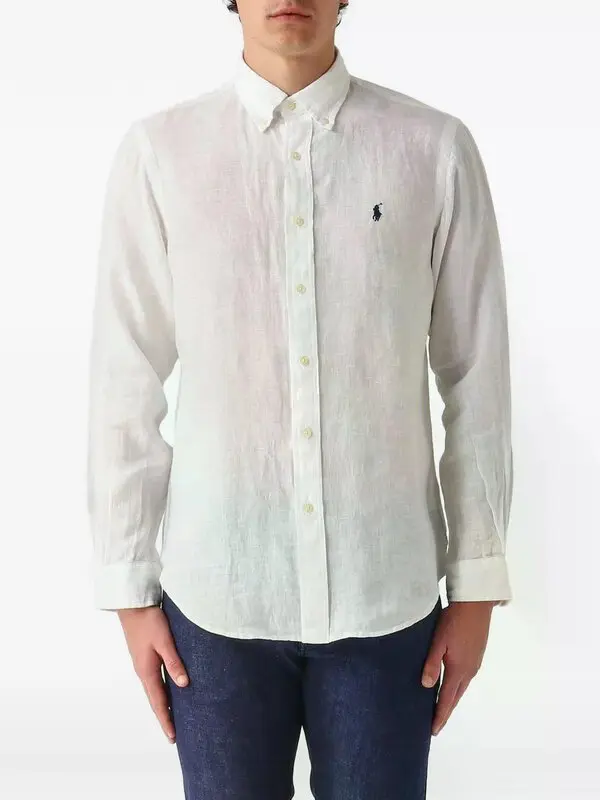 Polo Ralph Lauren Logo-embroidered Button-down Shirt - White